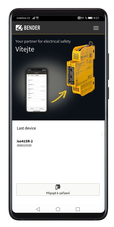 Bender Connect App - Aplikácia pre nastavovanie prístrojov Bender | GHV Trading