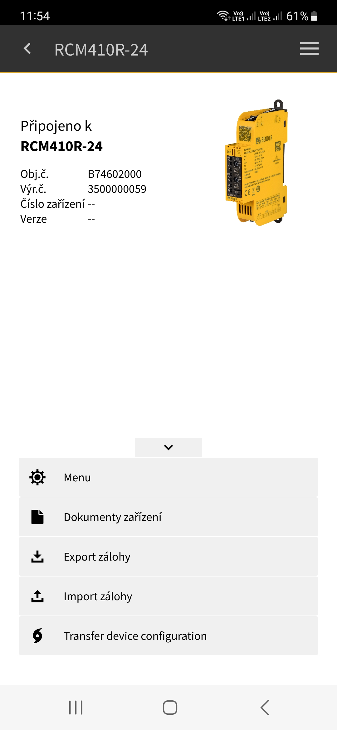 Bender Connect App - Aplikácia pre nastavovanie prístrojov Bender | GHV Trading